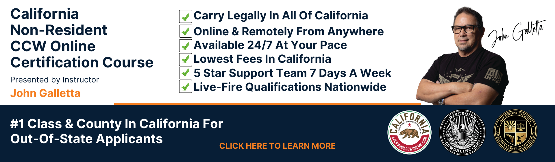 California CCW Online Course | Non-Resident Permit & Training